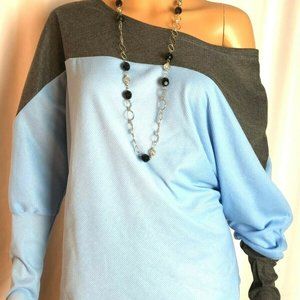 Unbranded | Sweaters | Blue And Grey Sweater Size M E | Poshmark